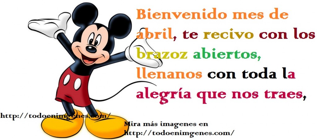 Imágenes de bienvenido mes de abril