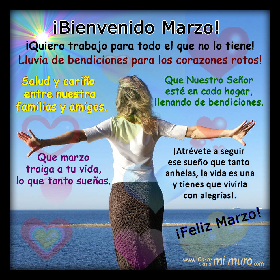 Imágenes con frases bienvenido mes de marzo